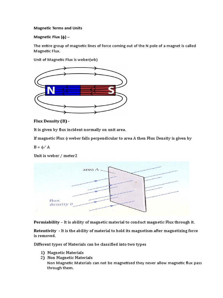 Magnetic Terms and Units | PDF | Magnetism | Magnet