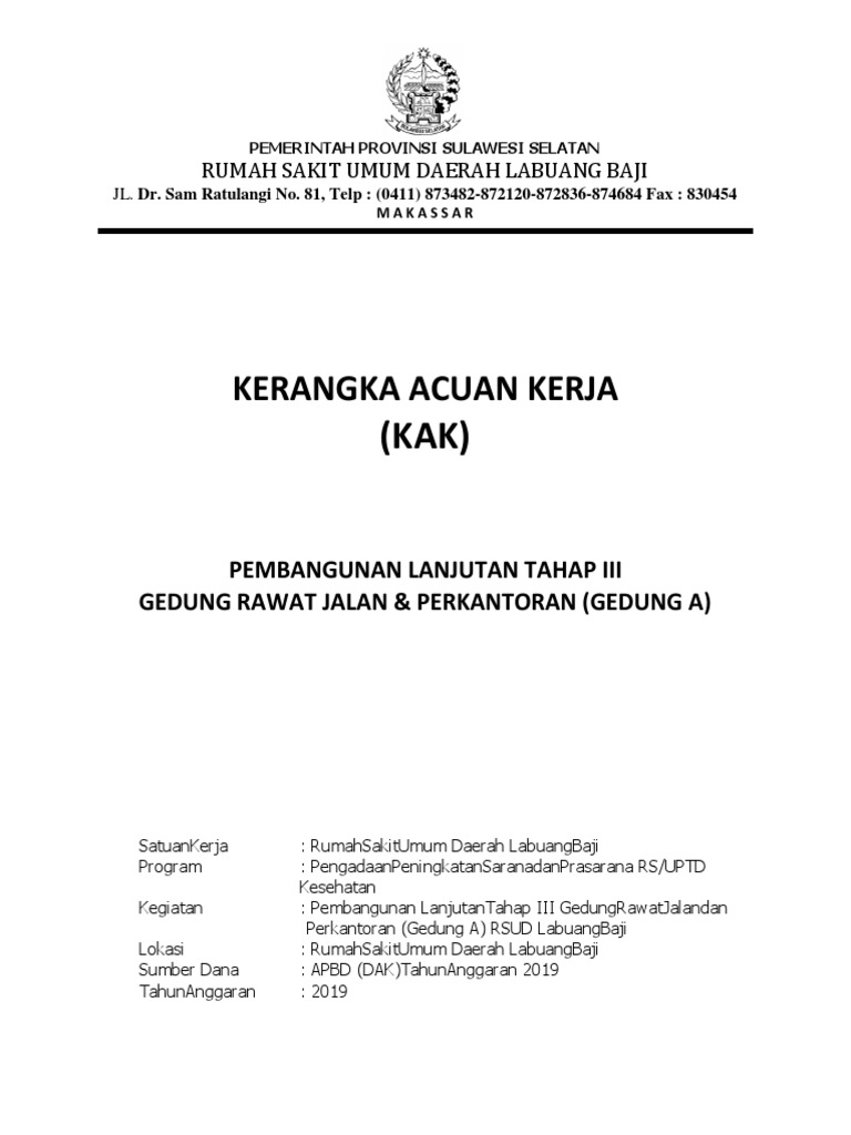 Kak Gedung Rumah Sakit | PDF