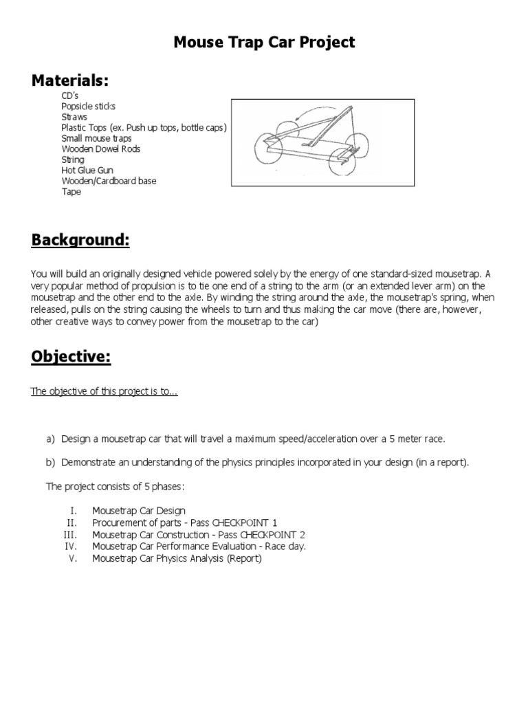 Mouse Trap Car | PDF | Torque | Classical Mechanics