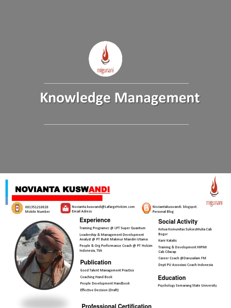 Modulknowledgemanagement 181105062141 | PDF | Knowledge Management | Expert