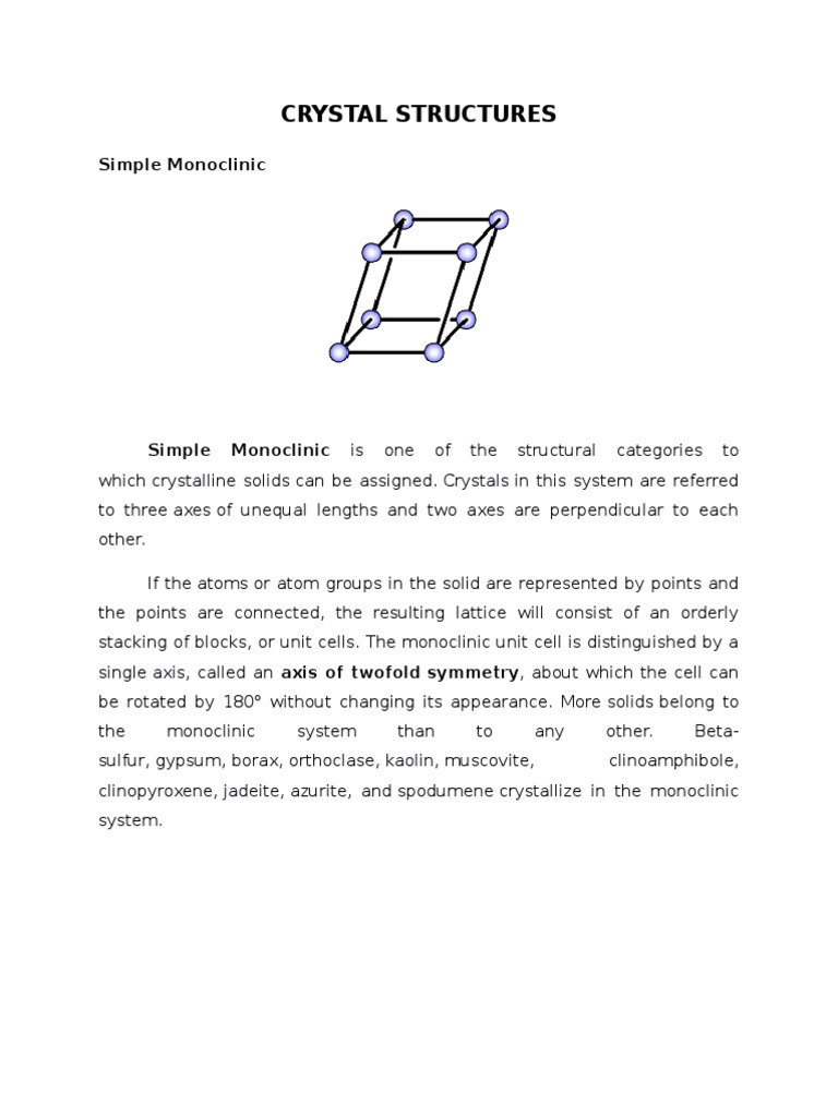 Crystal Structures | PDF