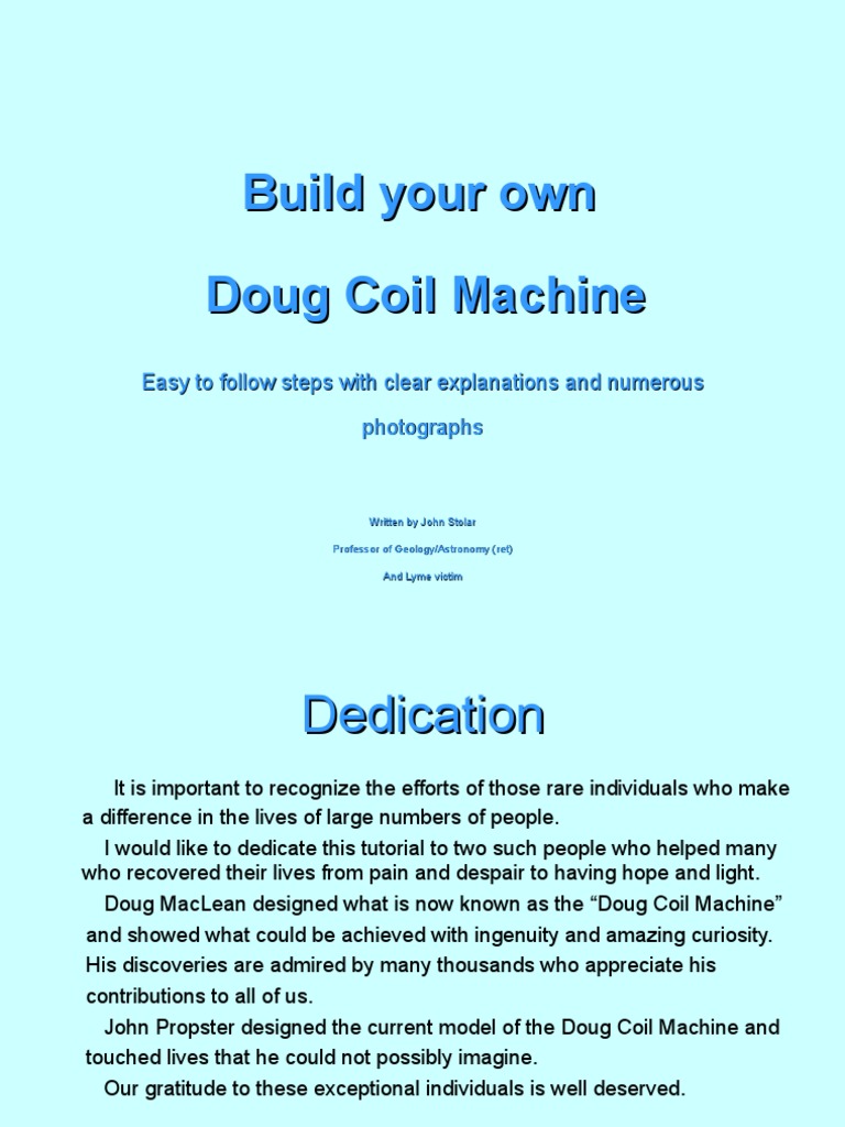 Build Your Own Doug Coil Machine | PDF | Inductor | Inductance