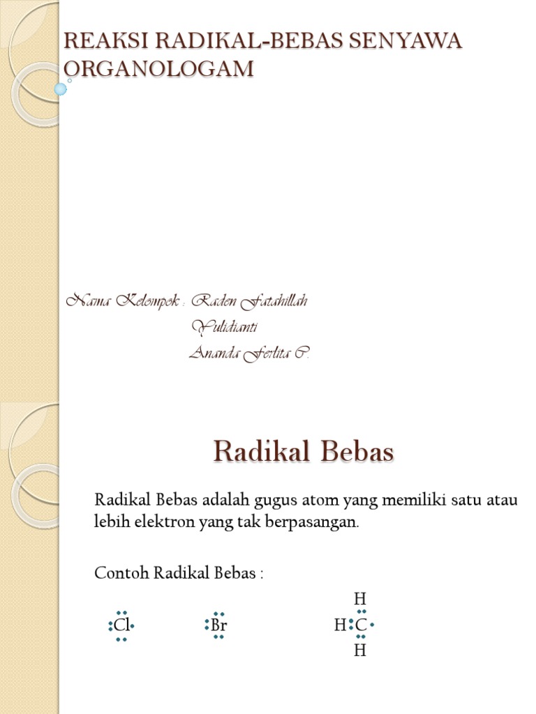 REAKSI RADIKAL BEBAS SENYAWA ORGANOLOGAM | PDF