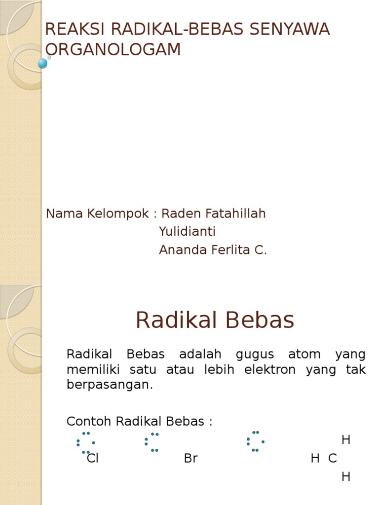 Reaksi Radikal-Bebas Senyawa Organologam | PDF