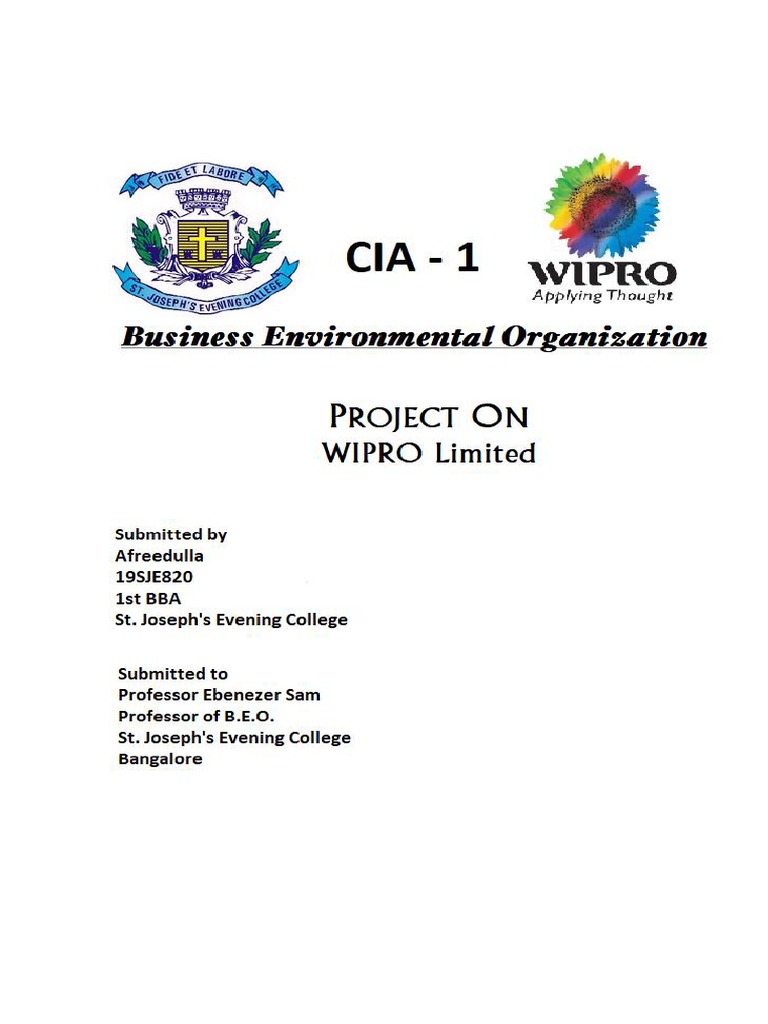 Wipro Project | PDF | Economies | Business