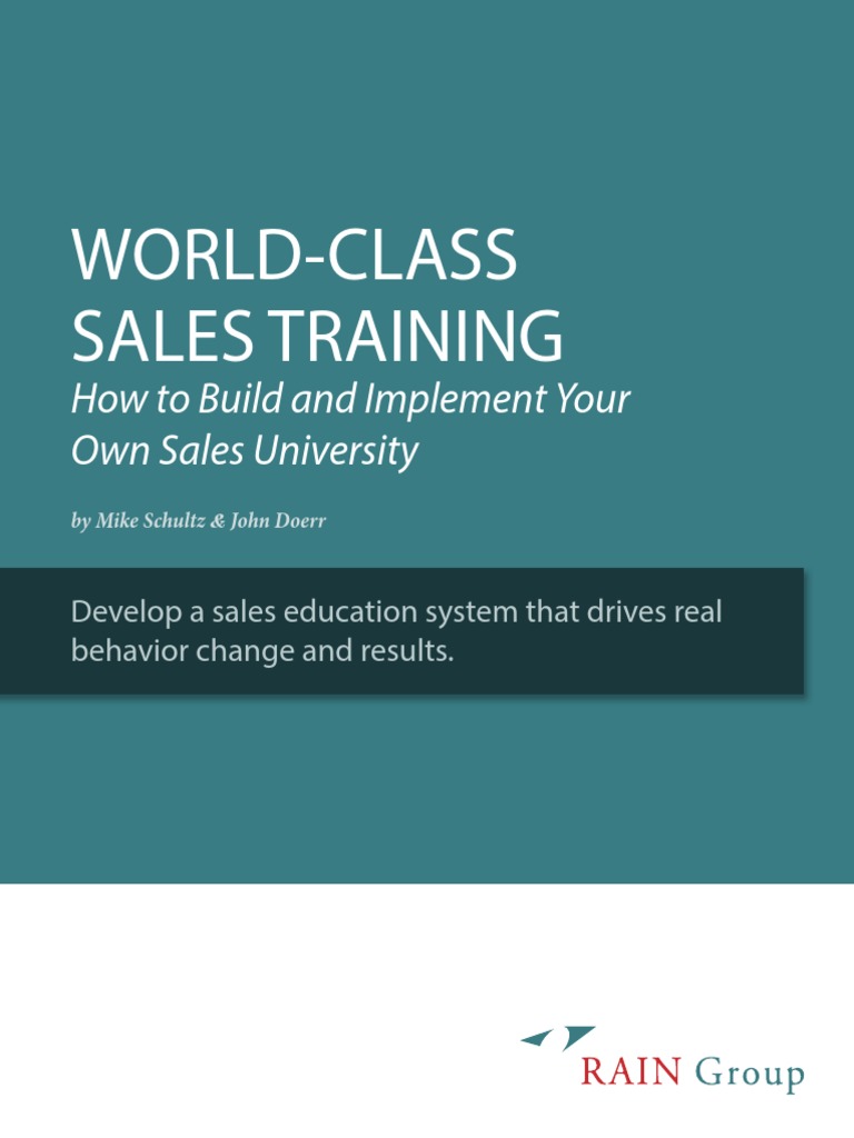 World-Class Sales Training | PDF | Sales | Goal
