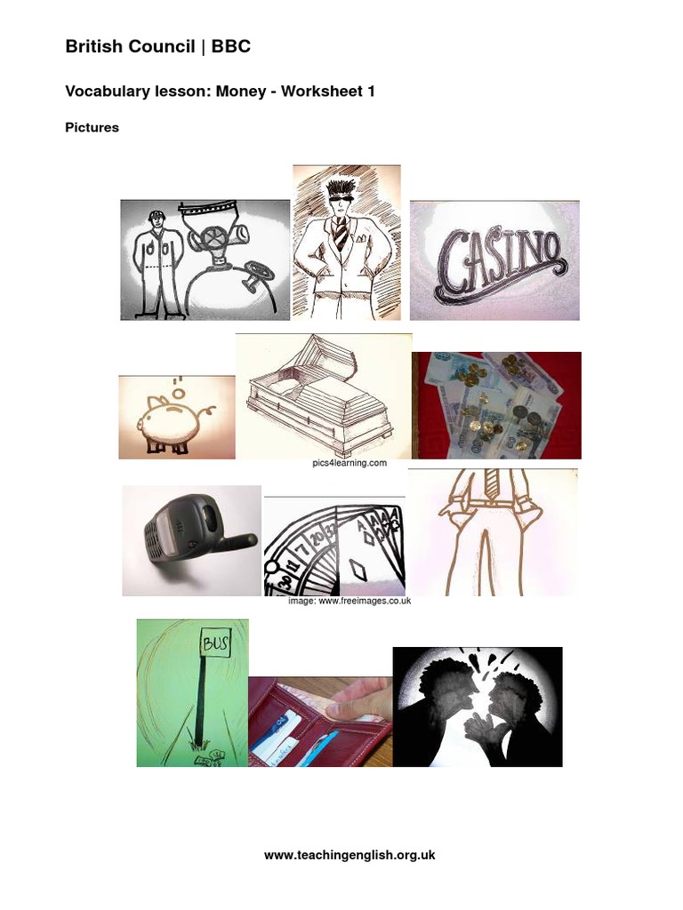 Money Vocabulary Worksheet 1 PDF | PDF