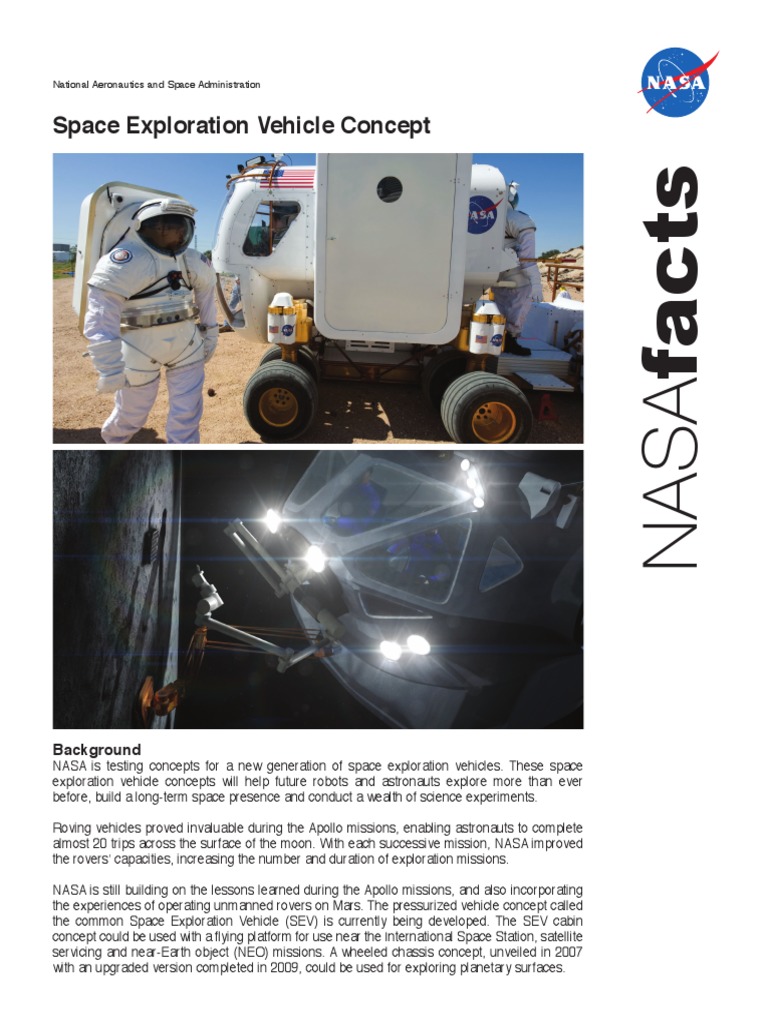 Space Exploration Vehicle Concept: Background | PDF | Space Exploration ...