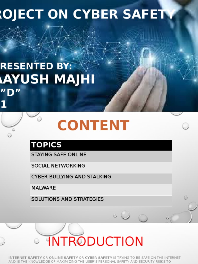 Project On Cyber Safety: Presented by | PDF | Social Network | Malware