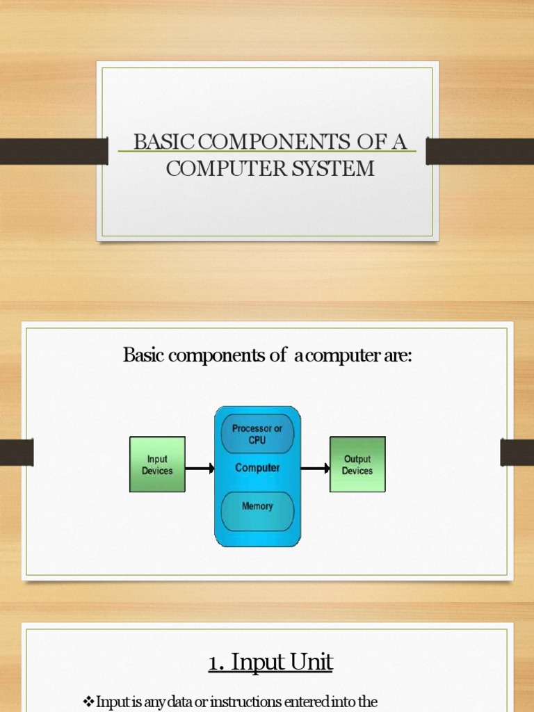 Basic Components of A Computer System | PDF | Random Access Memory | Read Only Memory