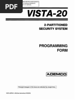 VISTA-128FBPT Programming Guide PDF | PDF | Security Alarm | Menu ...