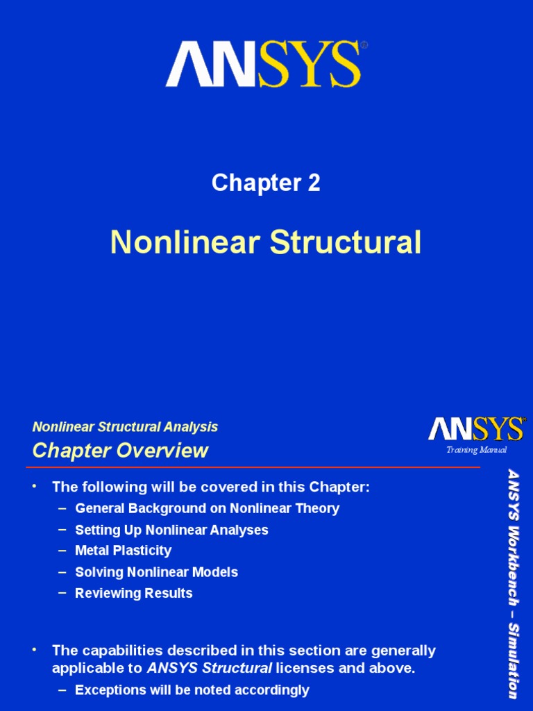 Nonlinear Structural Analysis ANSYS | PDF | Deformation (Engineering ...