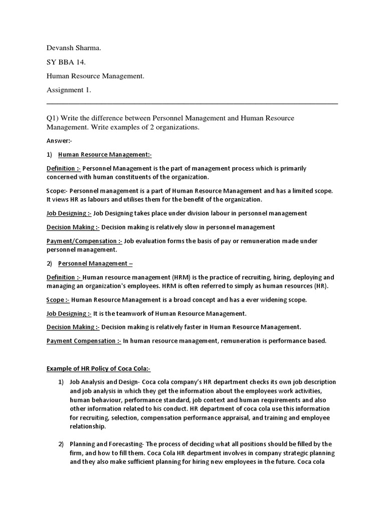 HRM Assignment 1 | PDF | Human Resource Management | Recruitment