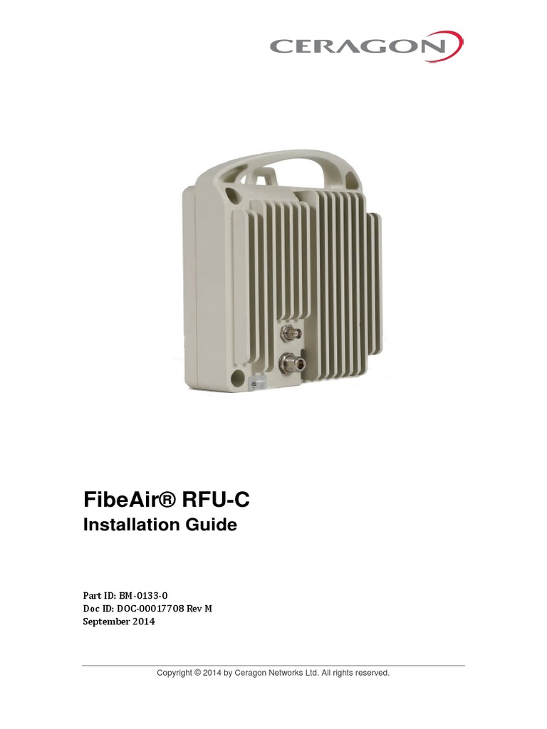 Manual installationRFU IP20 Ceragon Version | PDF | Electrostatic ...