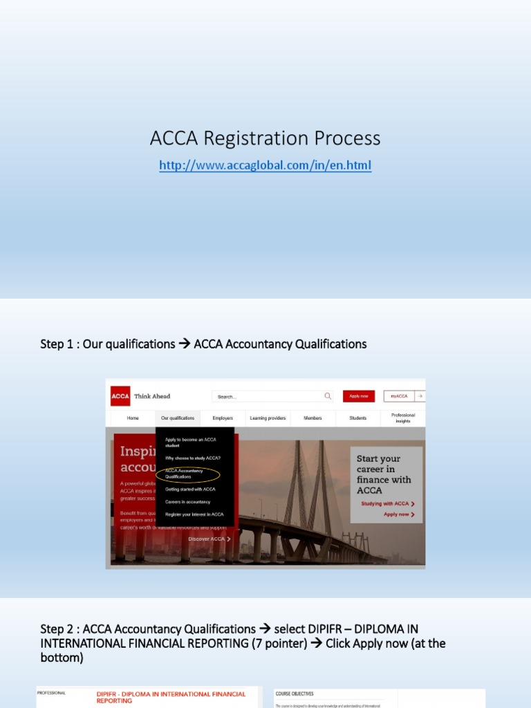 ACCA Registration Process Updated | Download Free PDF | Cheque | Business