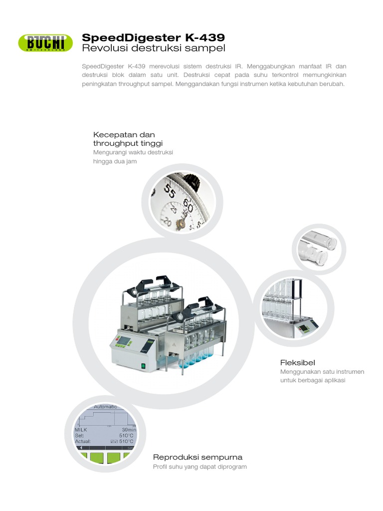 Brochure Buchi Speed Digestion K-439 - ID - B | PDF