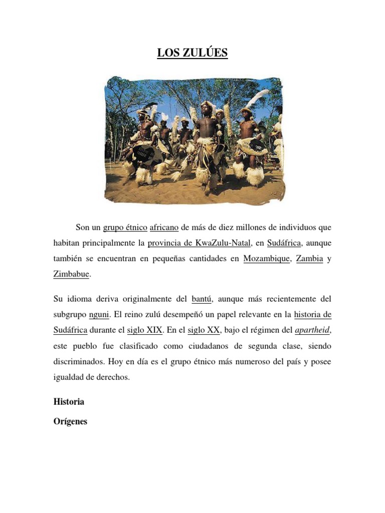 los Zulus | Reino zulú | Sudáfrica