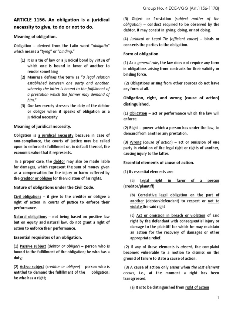 Article 1156-1178 | PDF | Damages | Negligence