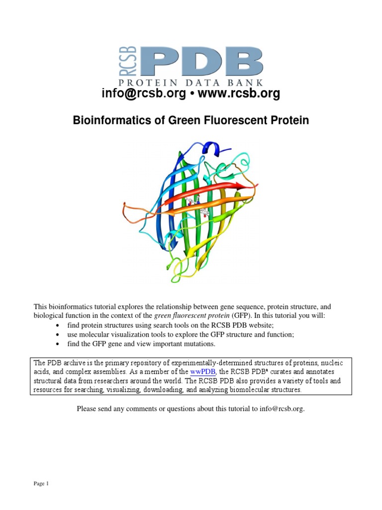 GFP Tutorial | PDF | Translation (Biology) | Green Fluorescent Protein
