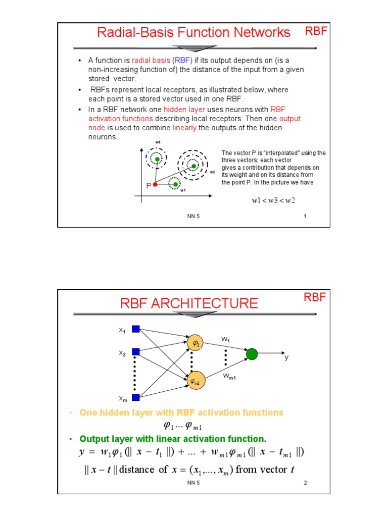 Radial-Basis Function Networks | PDF | Computational Science | Analysis