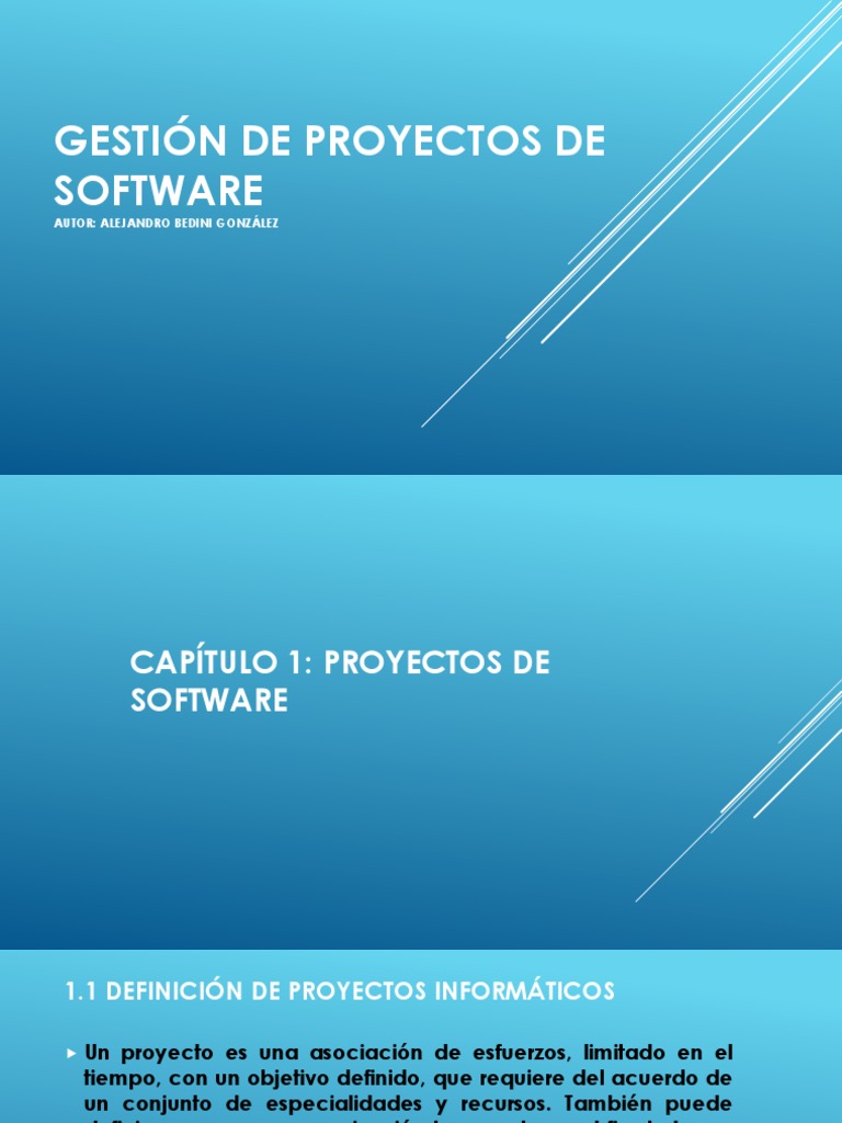 Gestión De Proyectos De Software: Autor: Alejandro Bedini González ...