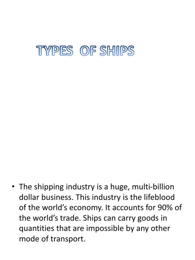 Types of Merchant Ships Explained | PDF | Tonnage | Oil Tanker