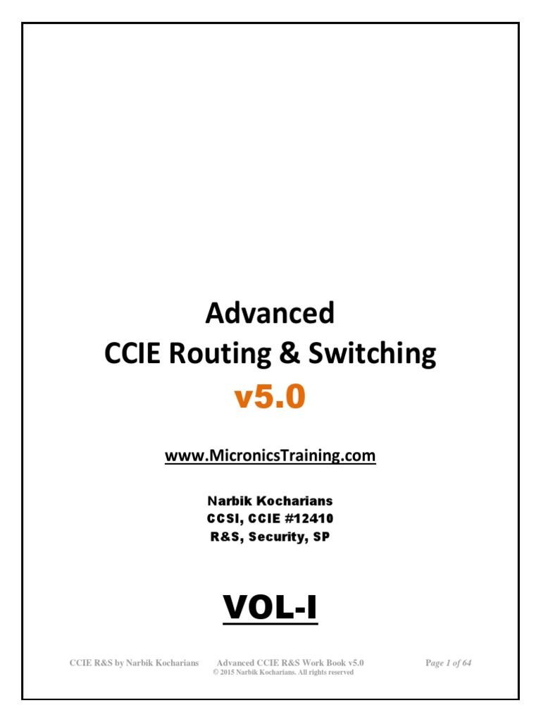 Adv CCIE R&S - Vol-I - Diagrams | PDF | Computer Standards | Computer ...