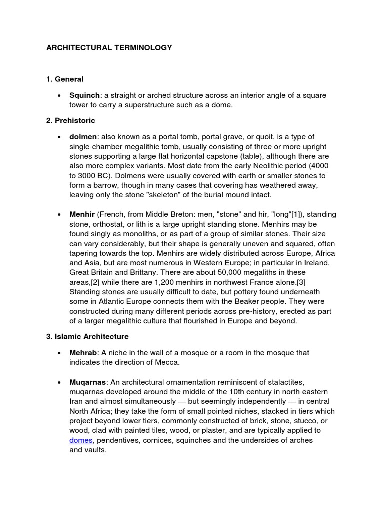 Architectural Terminology | PDF | Architectural Design | Architecture