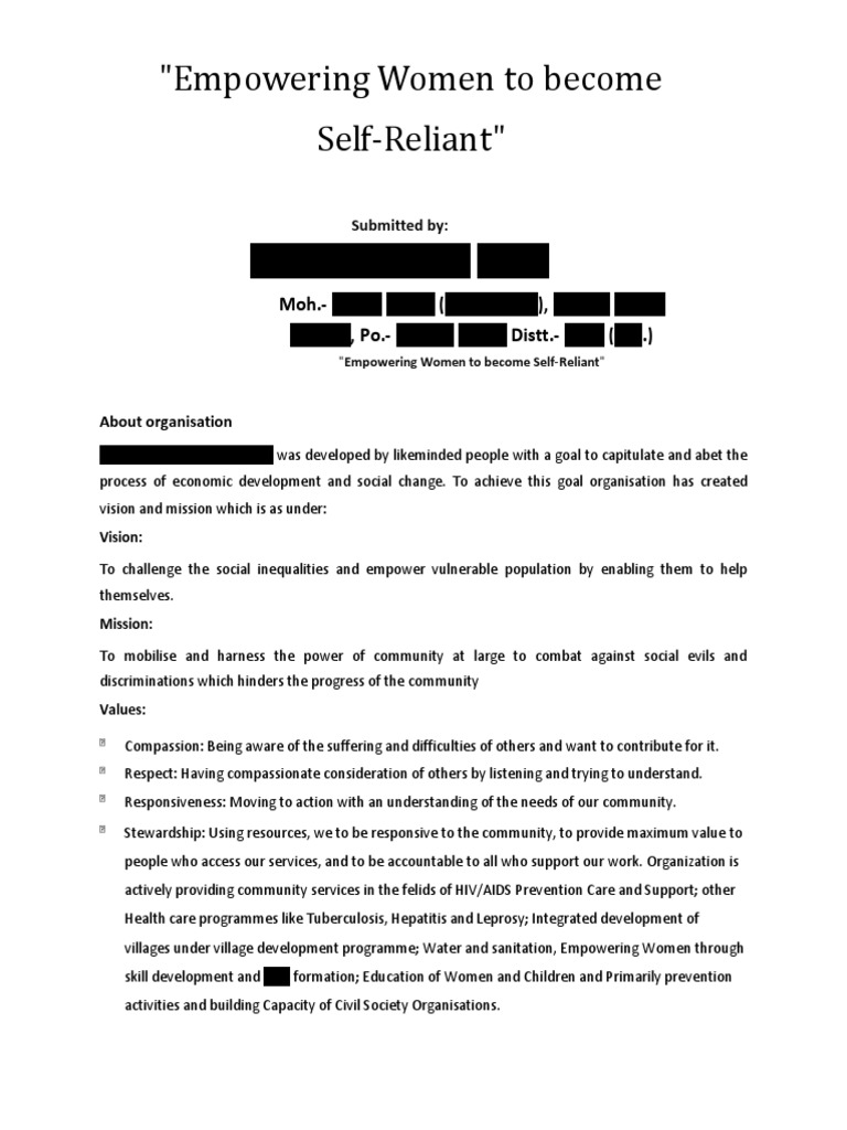 Empowering Women To Become Self-Reliant | PDF | Empowerment ...