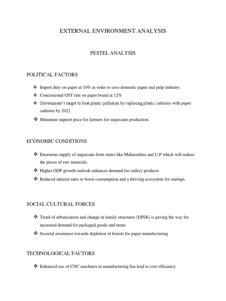 External Environment Analysis | PDF