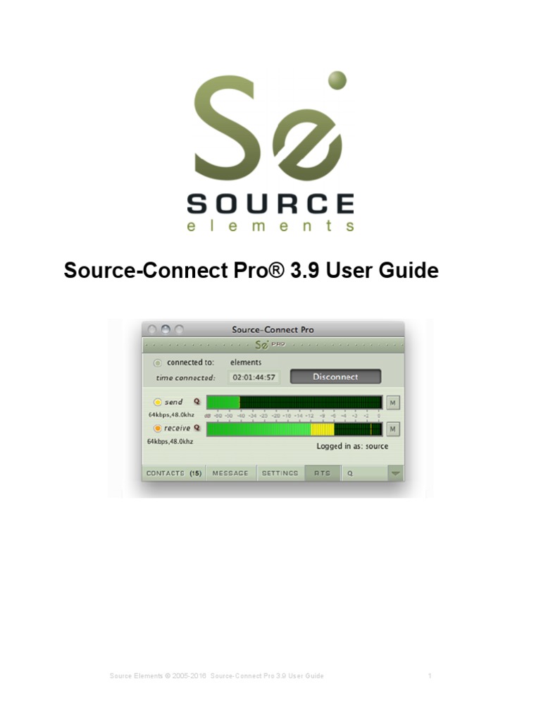Source Connect User Guide | PDF | Port (Computer Networking) | Computer ...