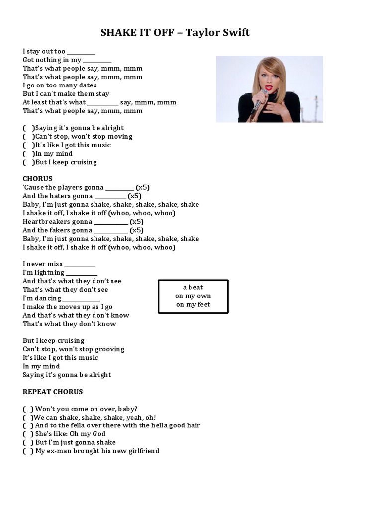 Shake It Off - Taylor Swift | PDF | American Music Articles Needing ...
