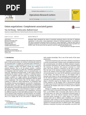 Operations Research Letters