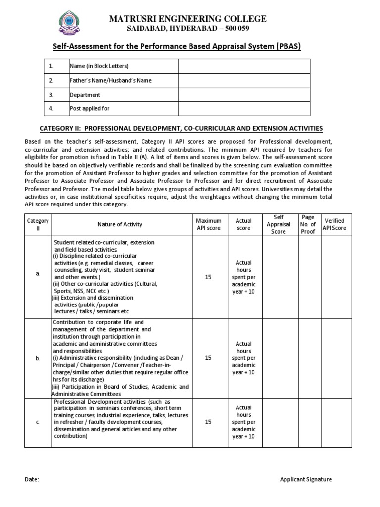 Pbas - API Score2018 | PDF | Dean (Education) | Academic Journal