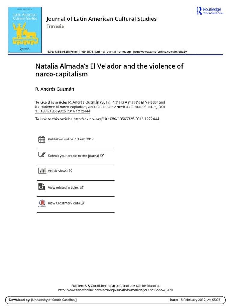 Natalia Almadas El Velador and The Violence of Narco Capitalism | PDF ...