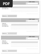 Template Kwitansi Kosong Excel | PDF