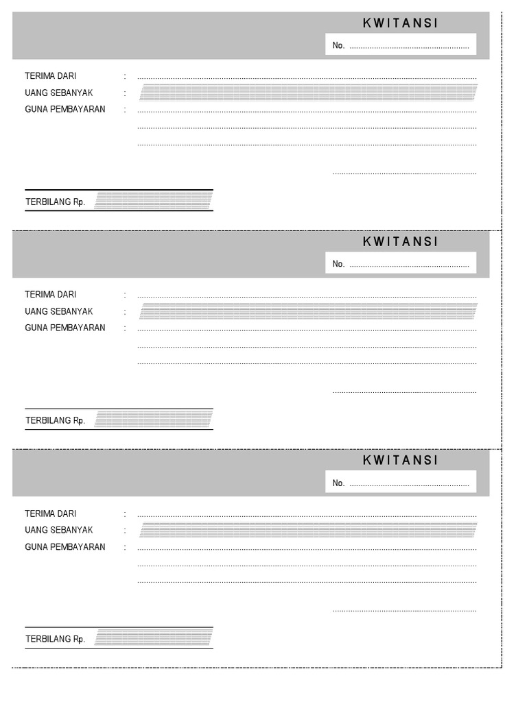 Model KWITANSI | PDF