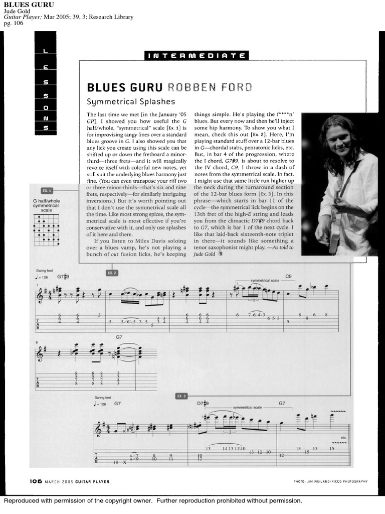 Symmetrical Scale - Robben Ford | PDF