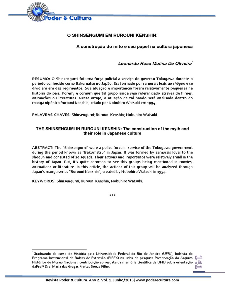 Shinsengumi e Rurouni Kenshin: Mito Japonês | PDF | Samurai | Shogun