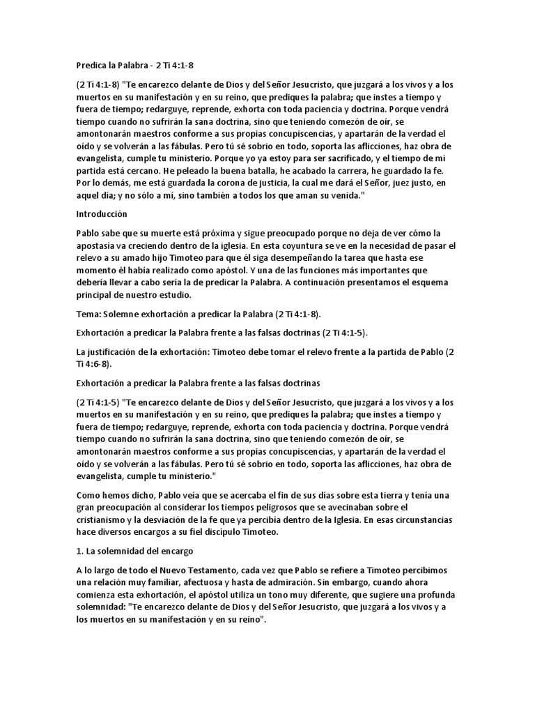 Predica La Palabra | PDF | Pablo el apóstol | Jesús