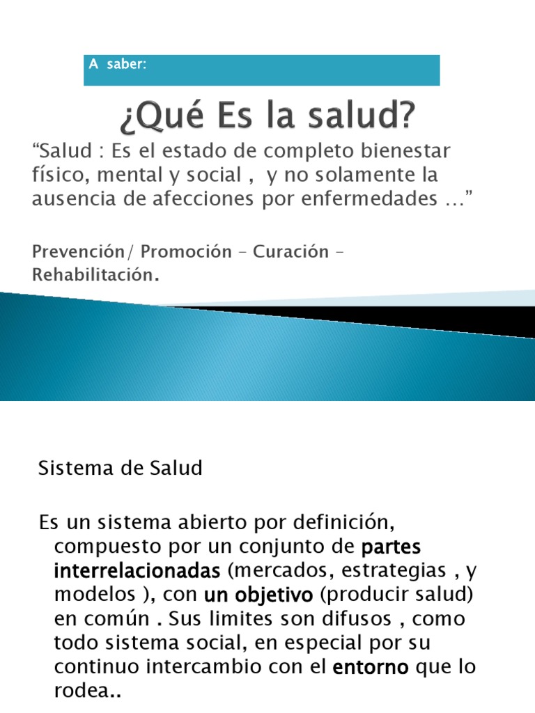 Qué Es La Salud | PDF | Hospital | Gestión de recursos humanos