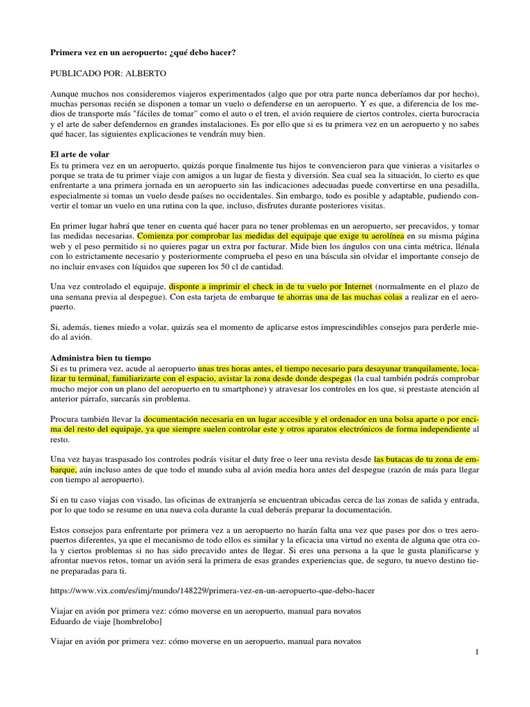 Viajar en avión por primera vez: una guía paso a paso para moverse con ...