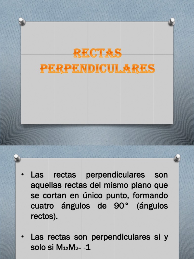 Rectas Perpendiculares | PDF | Métodos y materiales de enseñanza