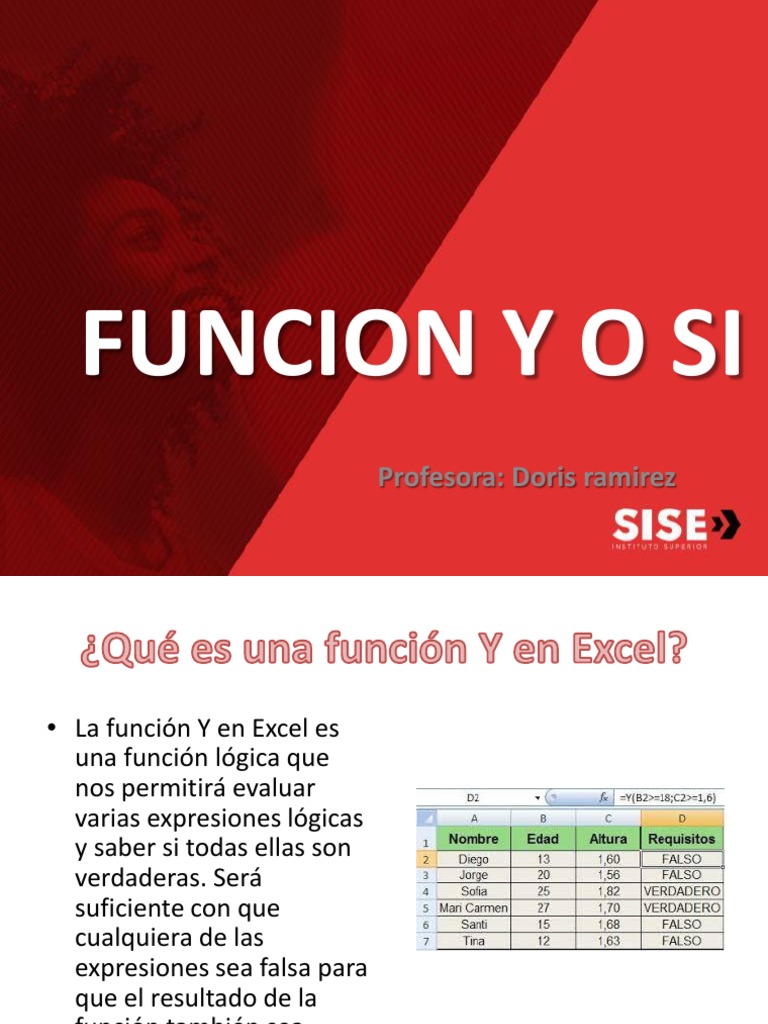 Funcion y o Si | PDF | Función (Matemáticas) | Microsoft Excel