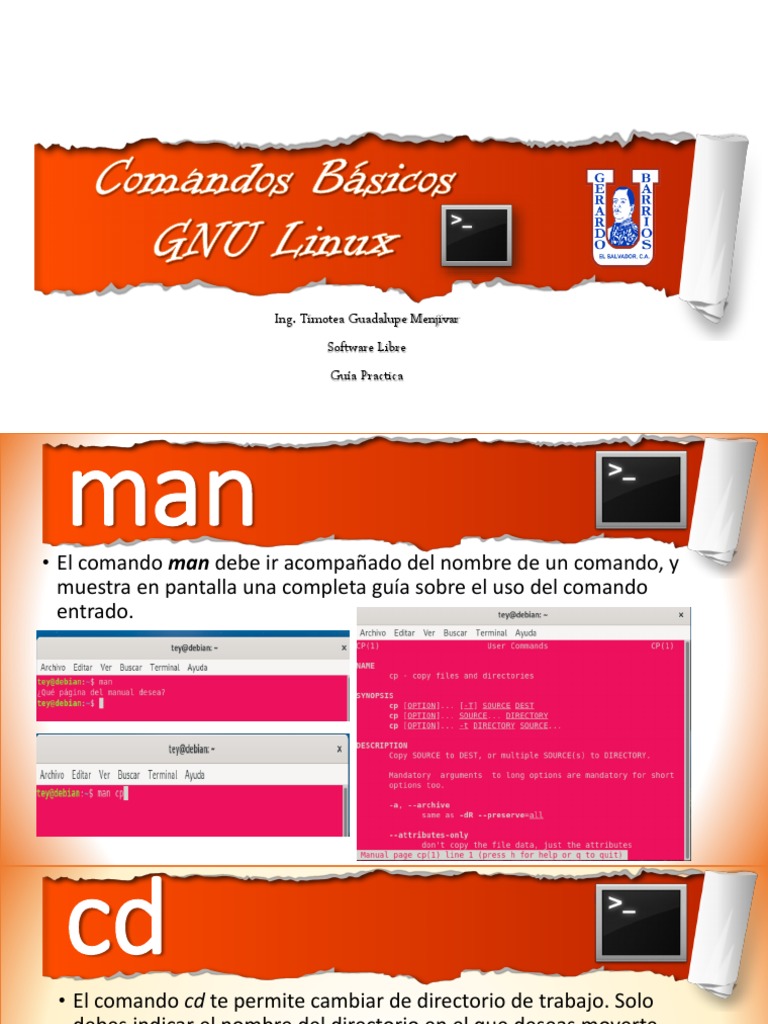 Comandos Basicos de GNU/Linux | PDF | Directorio (Computación) | Archivo de computadora