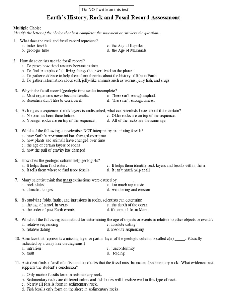 Fossil Record and Evolution Assessment | PDF | Geology | Fossil