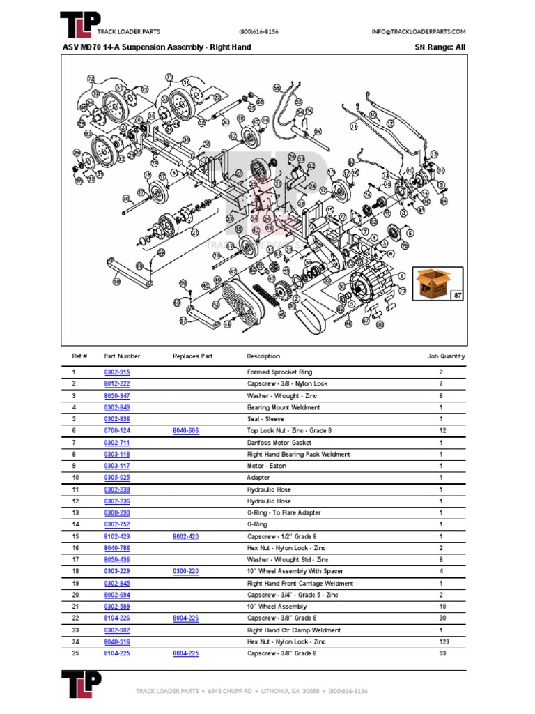 ASV MD70 14-A Suspension Assembly - Right Hand | PDF | Nut (Hardware ...