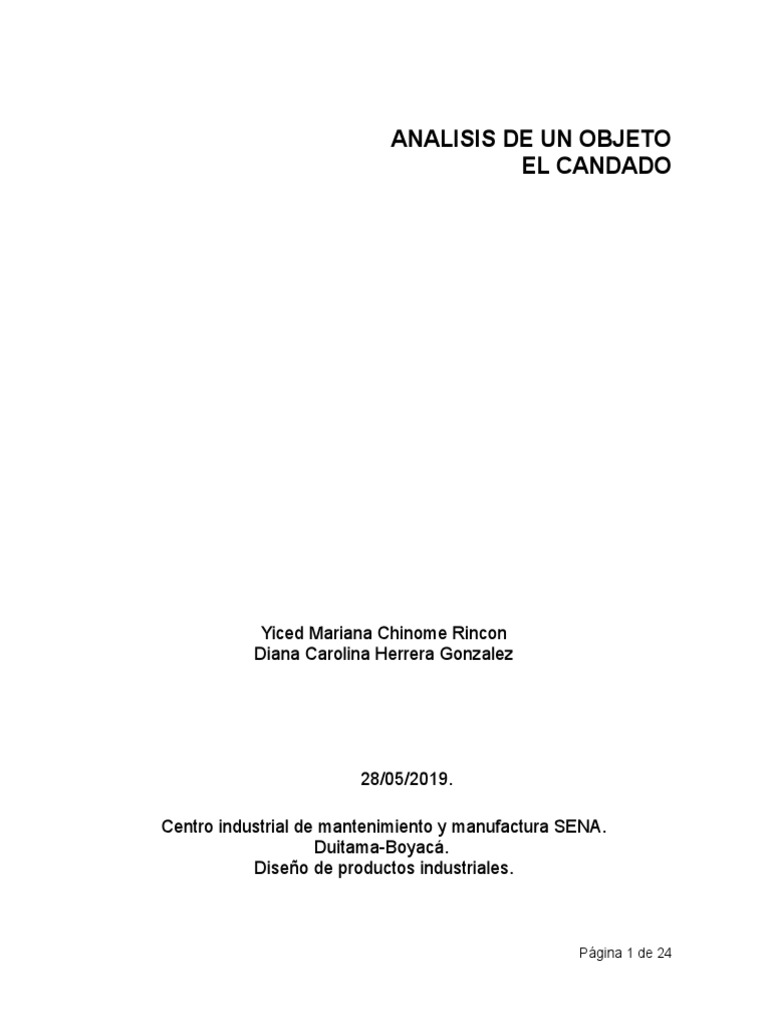 Análisis del Candado: Historia y Función | PDF | Naturaleza
