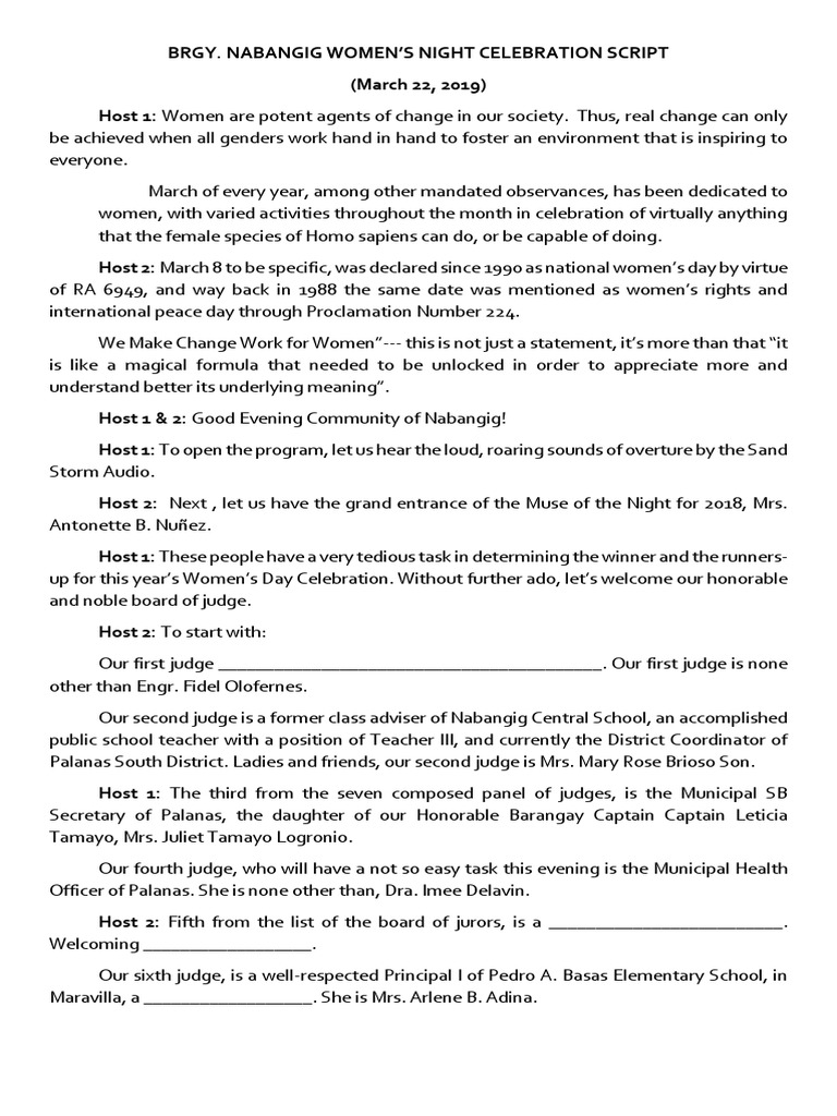 Women's Month Celebration | PDF