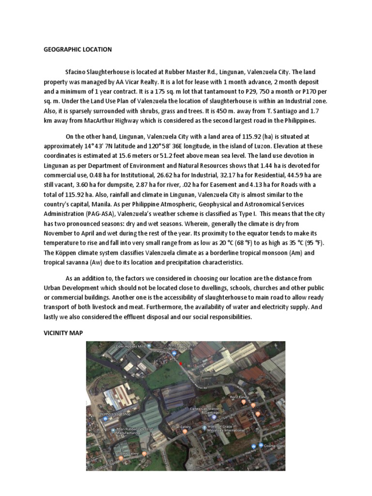 An Analysis of the Geographic Location, Demographics, Infrastructure ...